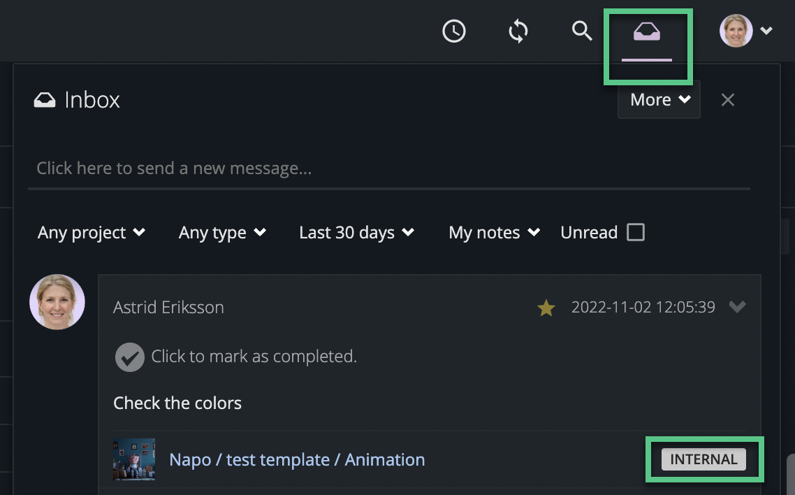Using Notifications – ftrack Studio