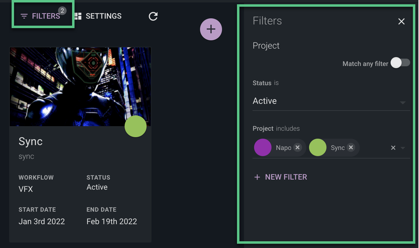 Cross-Project view – ftrack Studio