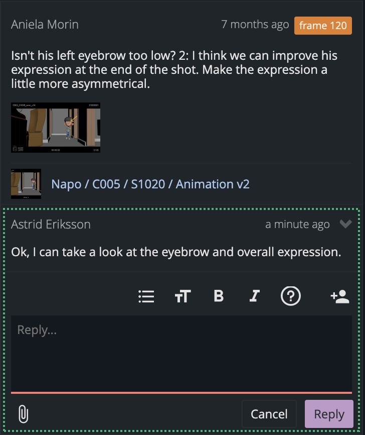Understanding Notes – ftrack Studio