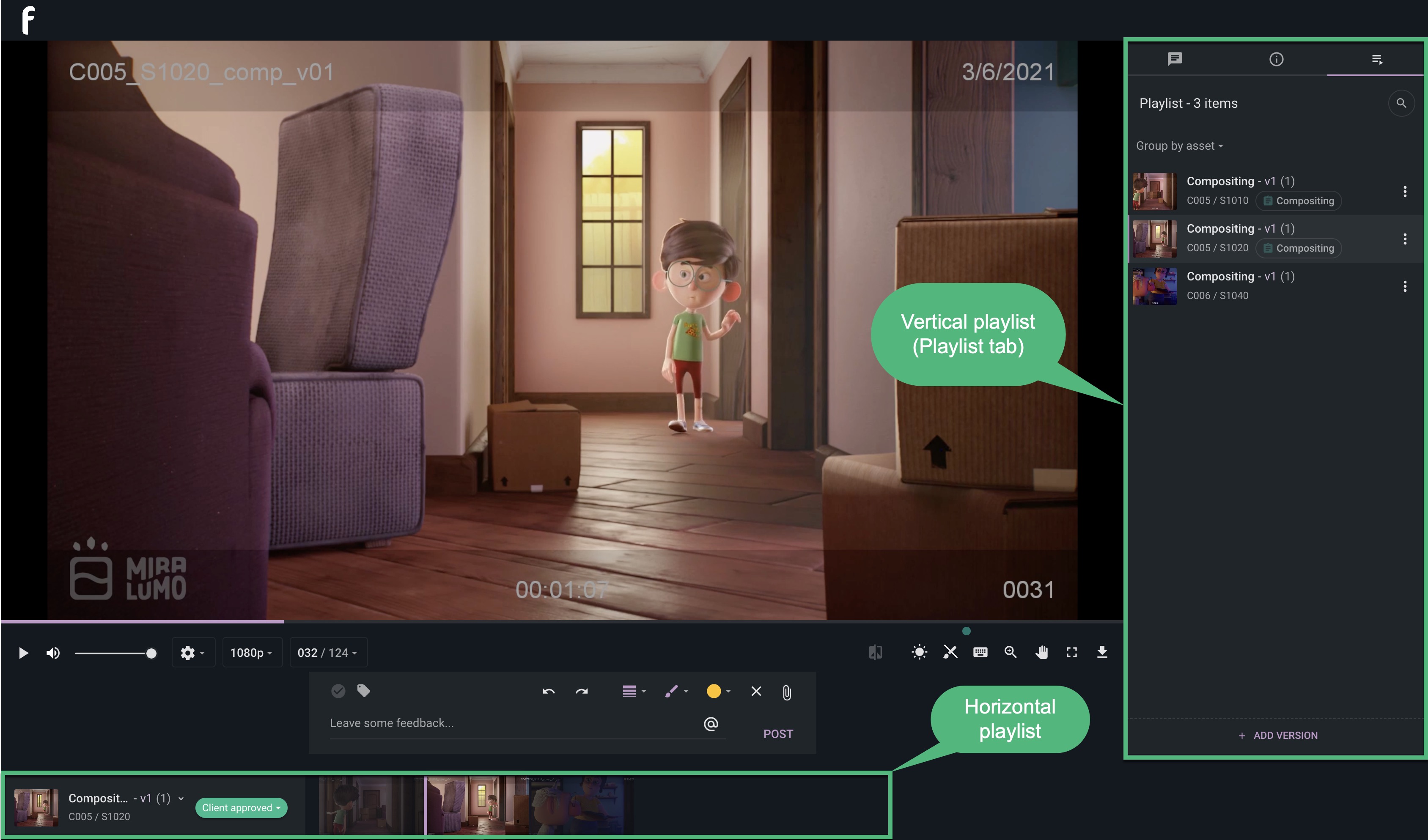 Using the ftrack Review Web Player – ftrack Studio