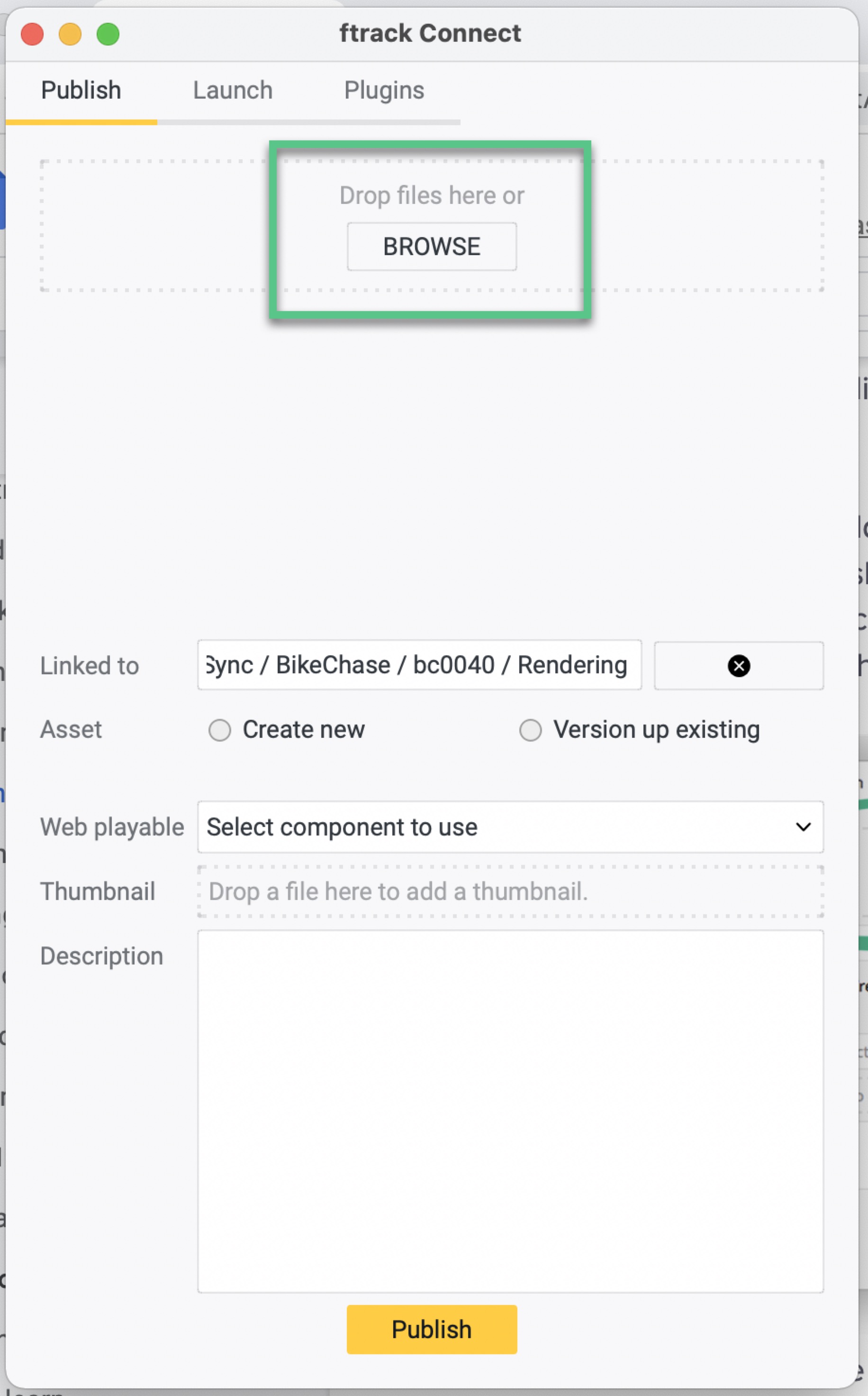 ftrack Connect Standalone Publisher – ftrack Studio