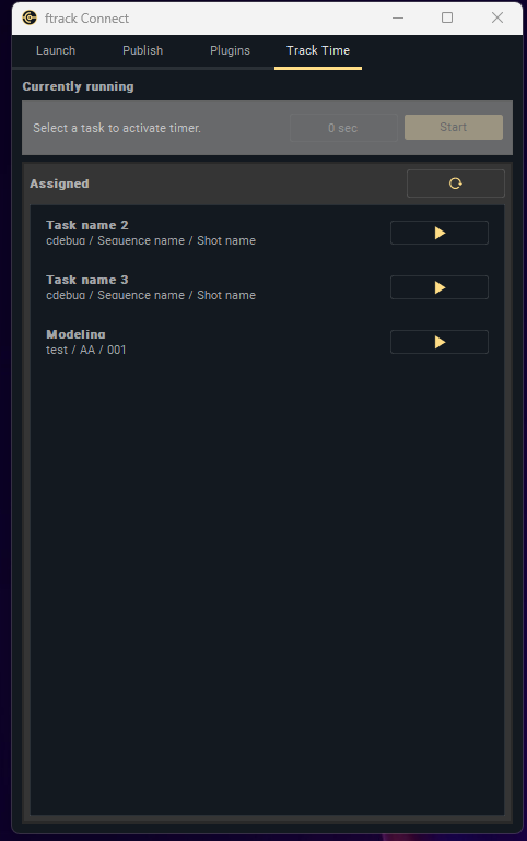 Connect Time Tracker Widget – ftrack Studio